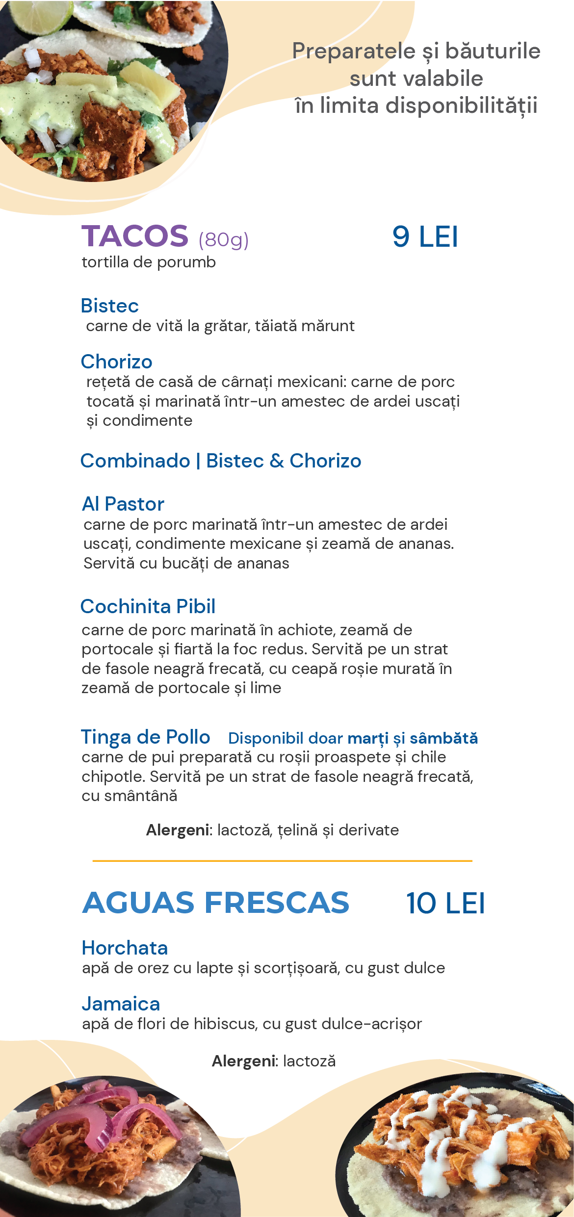 Meniu - Bodega del Taco